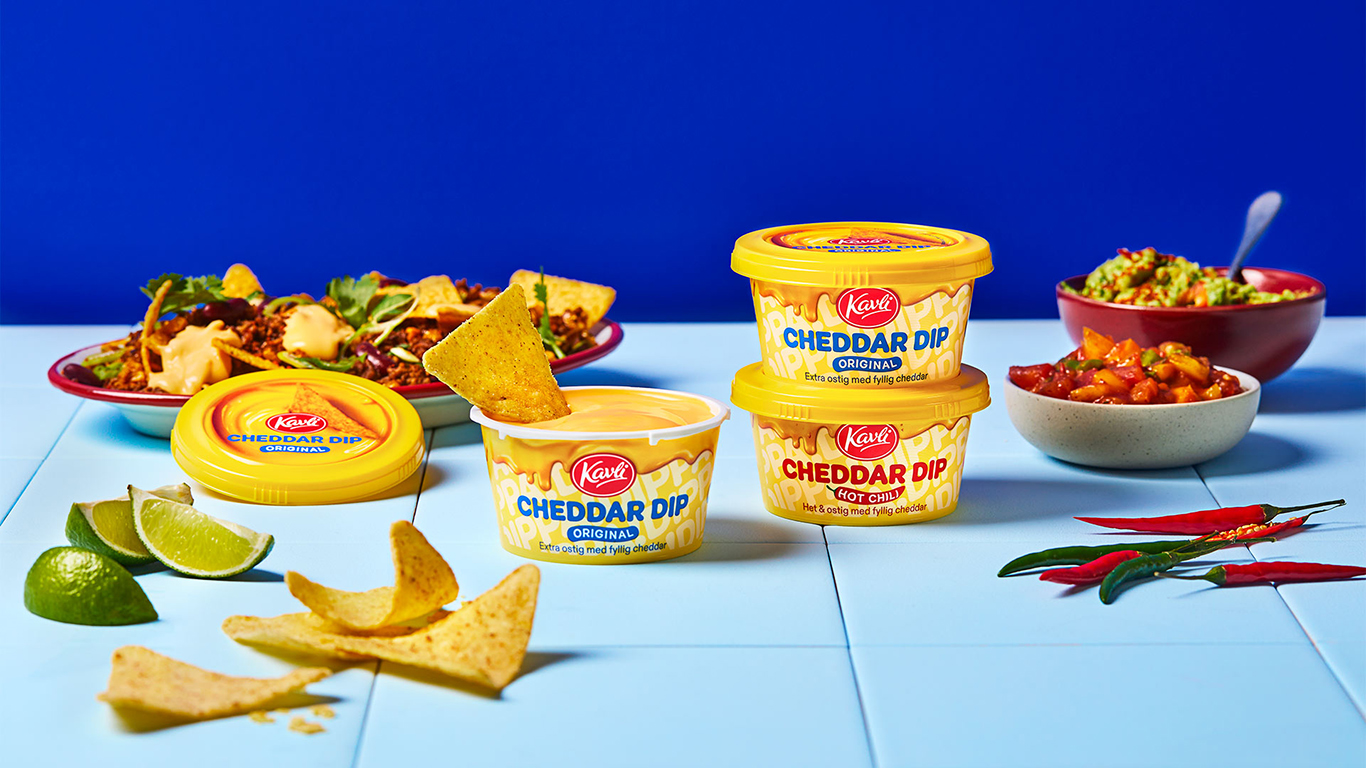 Upptäck Kavli Cheddar Dip – den ostigaste nyheten på TexMex hyllan ...