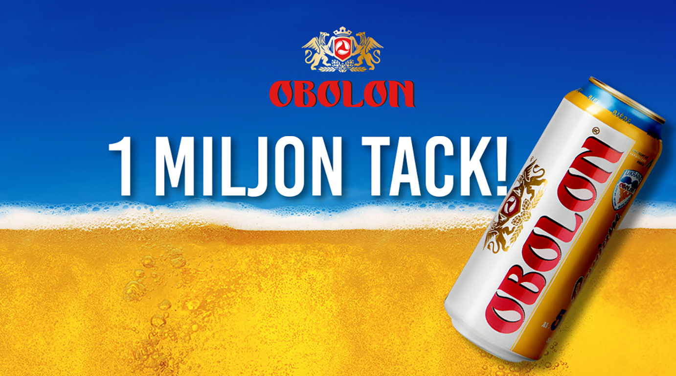 Obolon hälsar 1 miljon tack när försäljningen passerar 1 miljon burkar ...