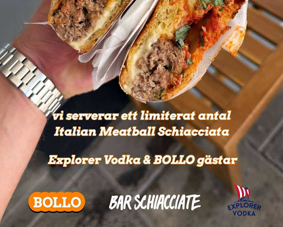 Italian Meatball Schiacciata – After Work på Bar Schiacciate - Fooddayme