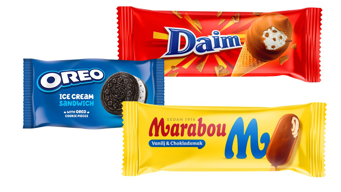 Daim, Marabou och Oreoglass nu hos Triumf Glass - Fooddayme